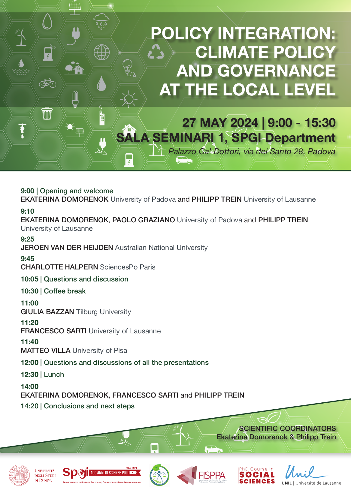 Workshop: Policy integration: climate policy and governance at the ...